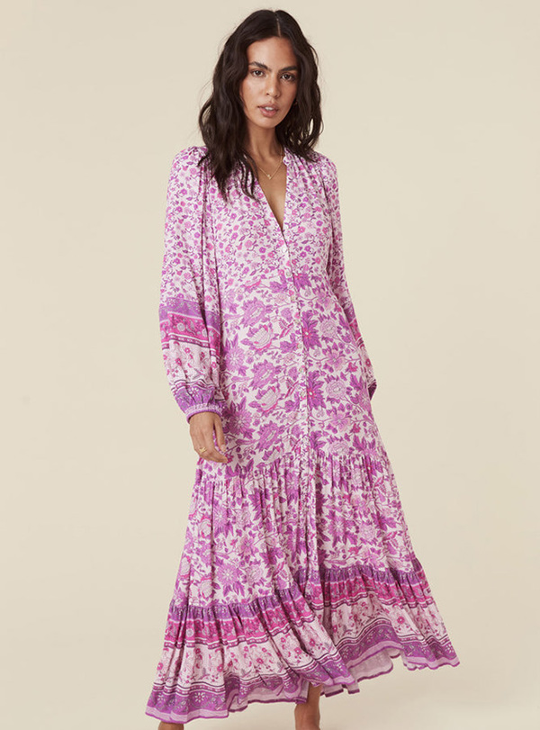 Mossy Button Through Gown | Garmentory