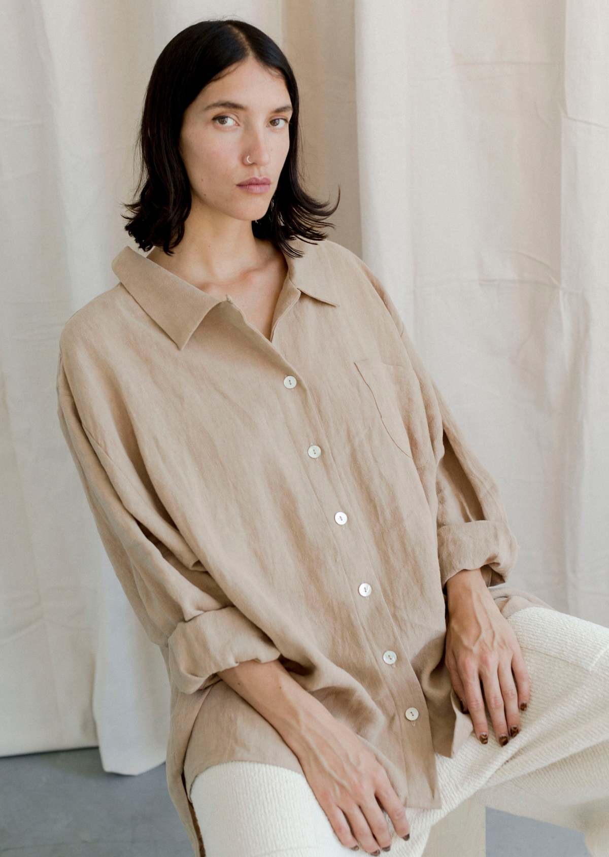 BOHÈME Oxford Shirt - Tan | Garmentory