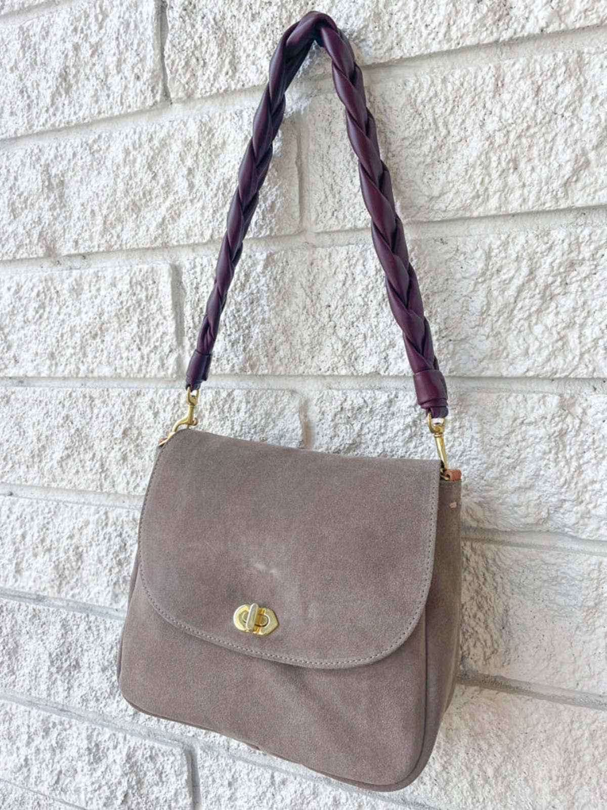 Clare V. Braided Shoulder Strap - Plum Nappa | Garmentory