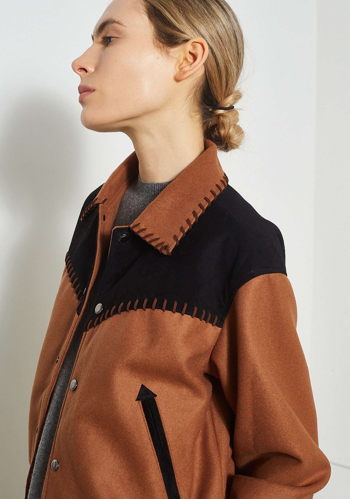 ANDERSSON BELL Margo Western Varsity Jacket - Brown | Garmentory