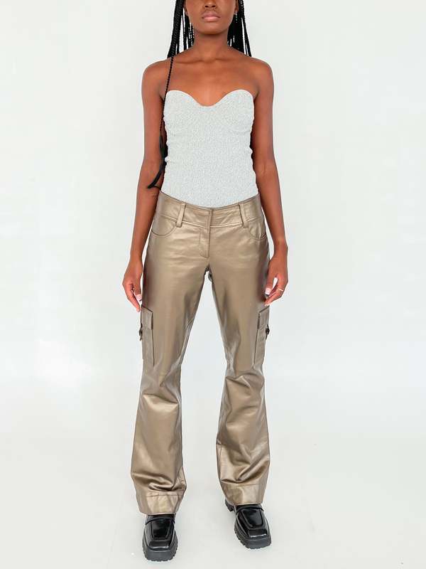 Leather Pants - Metallic Bronze | Garmentory