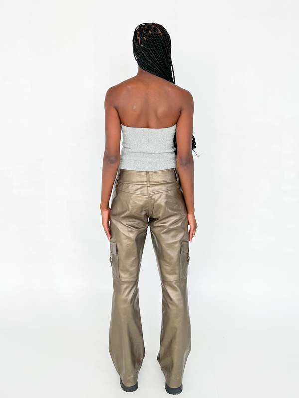 Leather Pants - Metallic Bronze | Garmentory