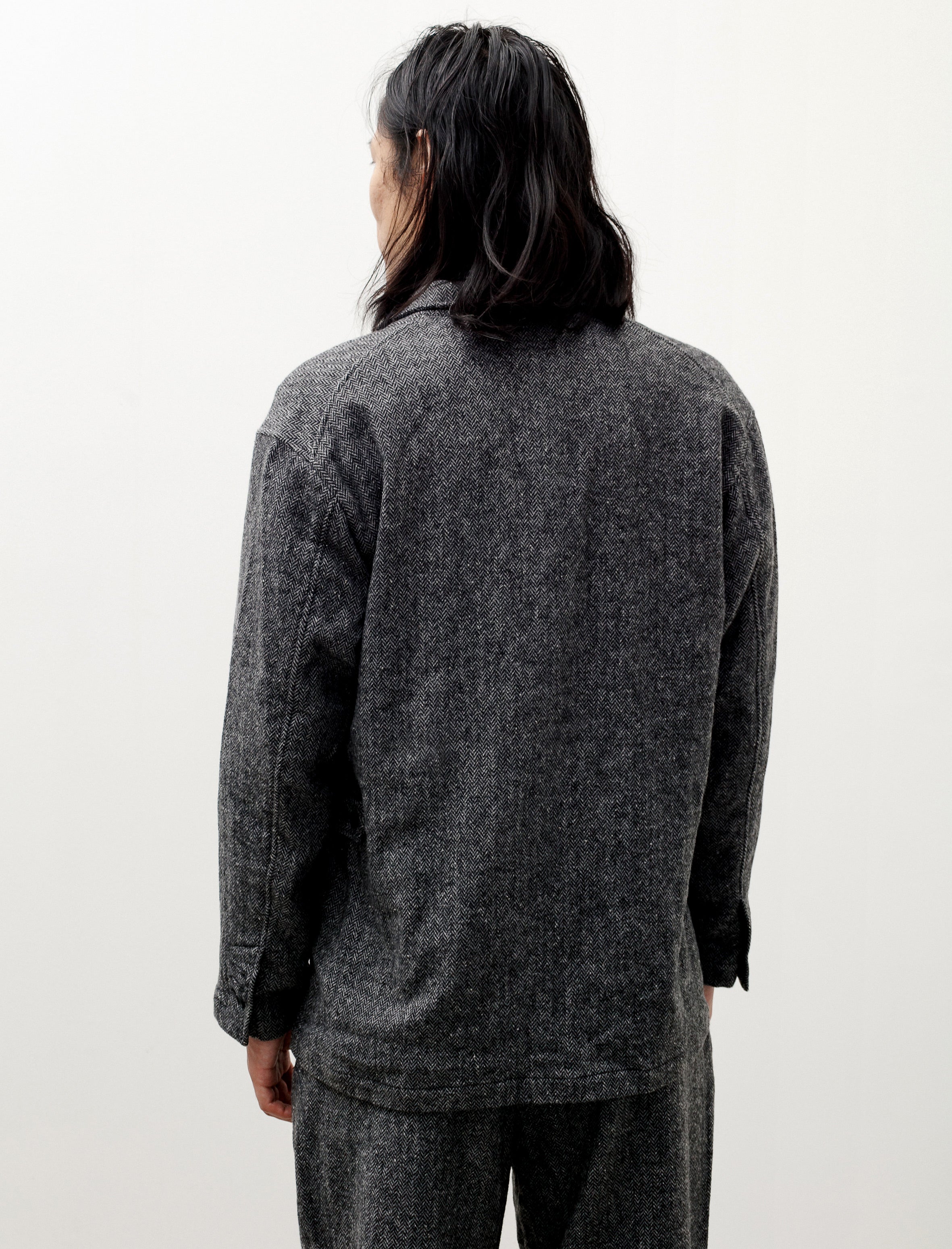 Engineered Garments Loiter Wool Herringbone Jacket - Grey | Garmentory