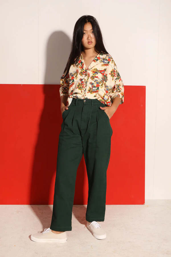 LF Markey Classic Slacks in Forest Green | Garmentory