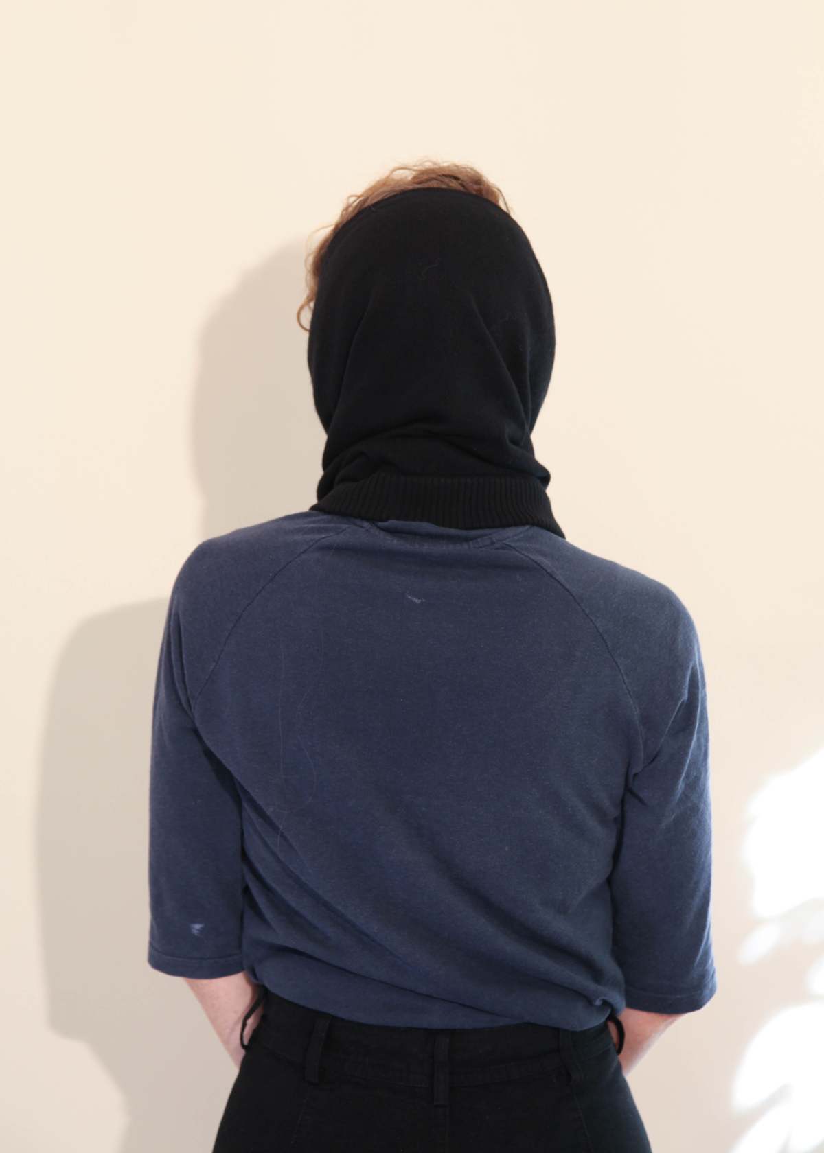 meg cohen Cashmere Grace Hood - Black/Charcoal | Garmentory