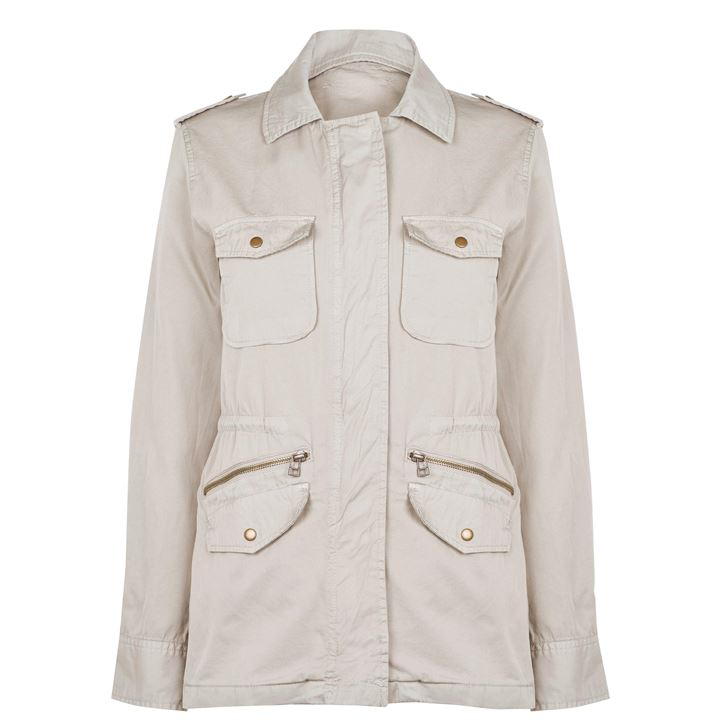 Velvet by Graham & Spencer Velvet Ruby Light-Weight Army Jacket - Stone ...