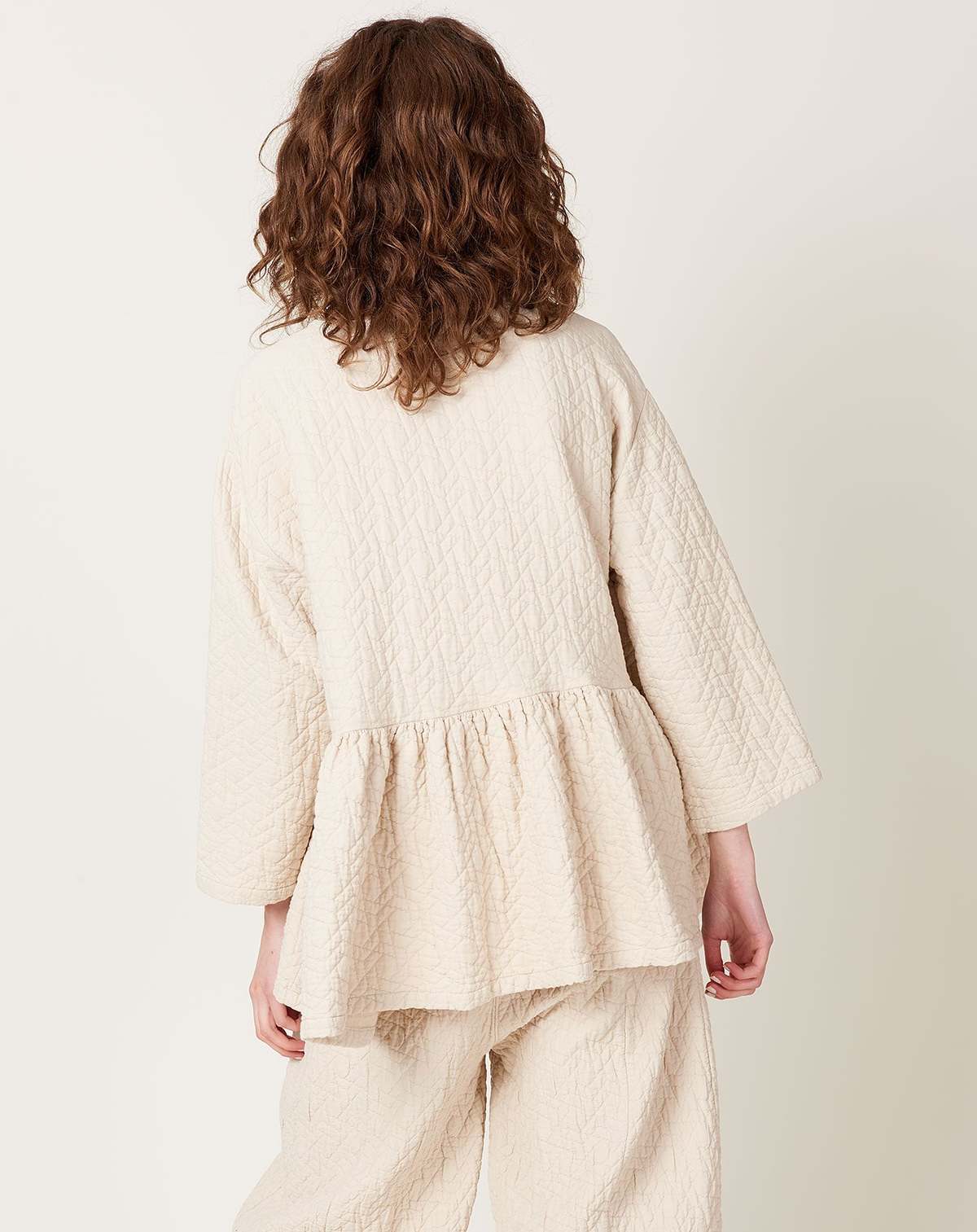 Black Crane Ruffle Top - Cream | Garmentory