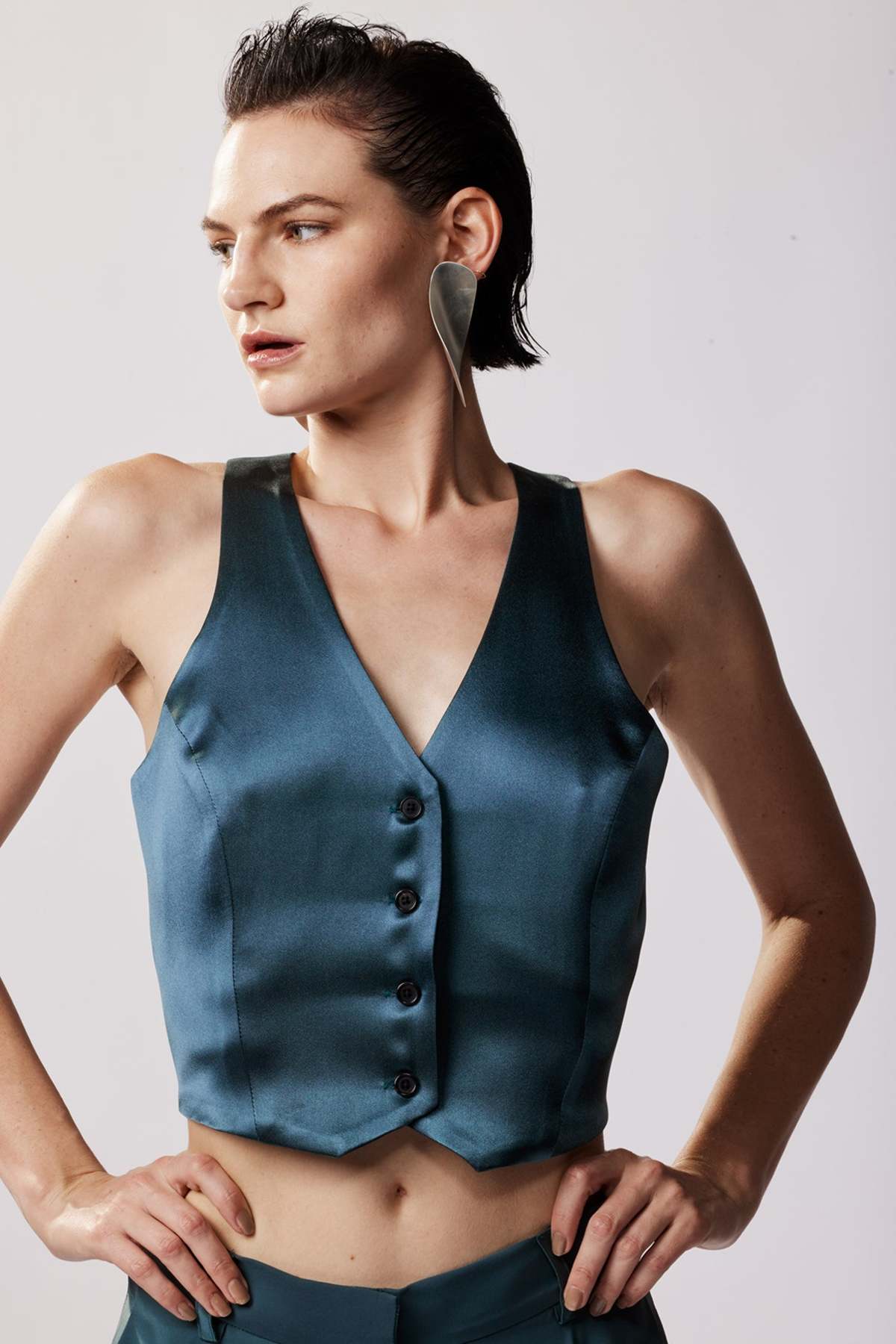 KES Vested Top - Forest | Garmentory