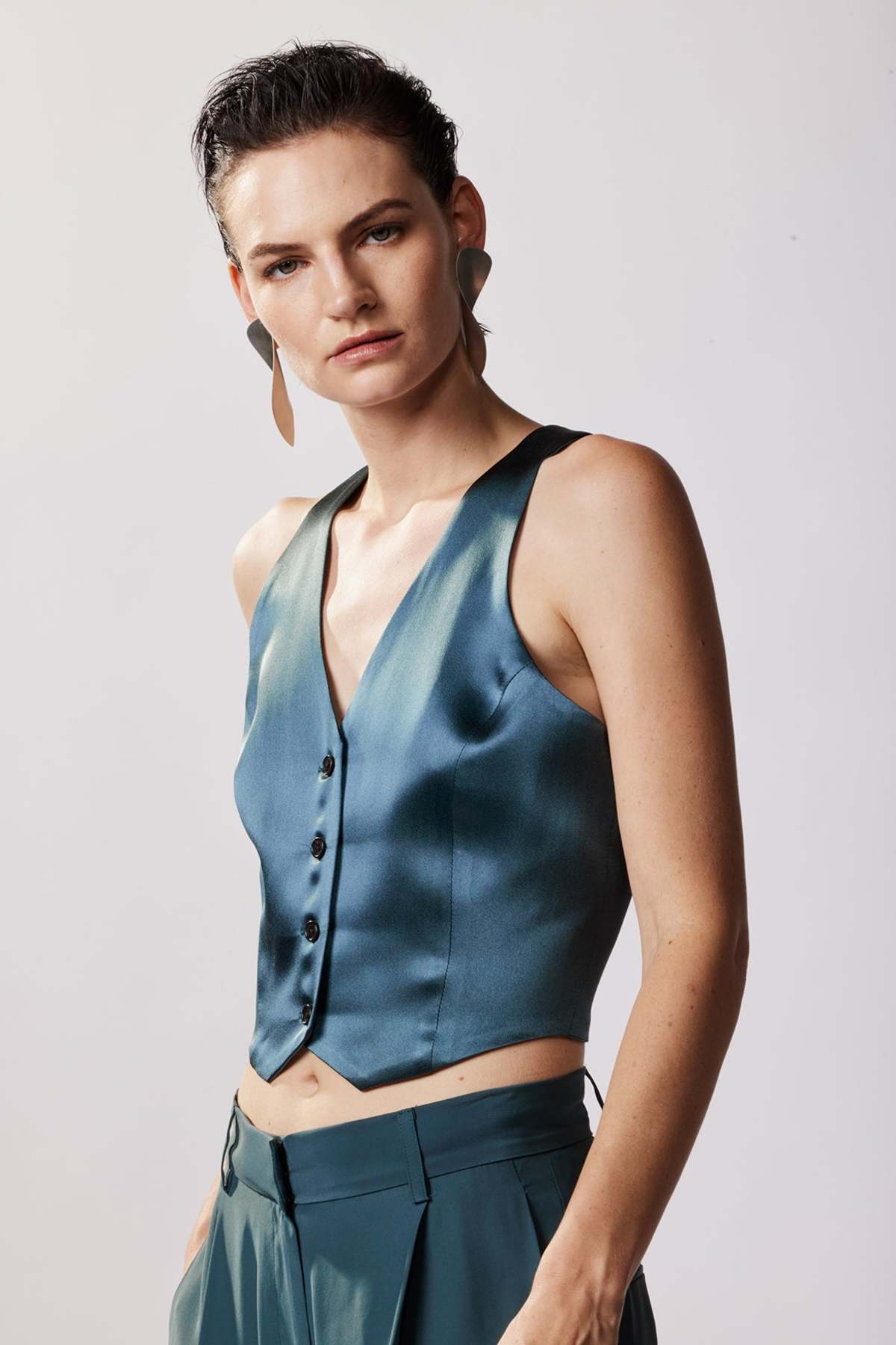 KES Vested Top - Forest | Garmentory