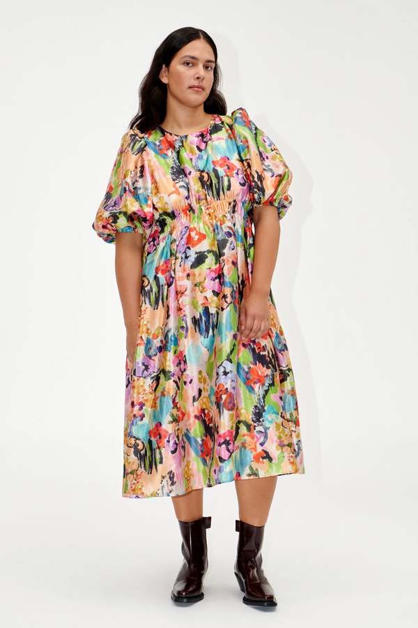 Stine Goya Elizabeth Dress - Abstract Floral | Garmentory