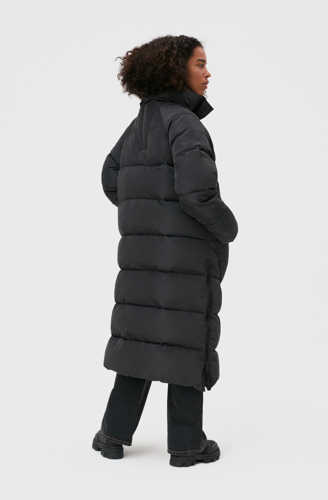 Ganni Oversized Tech Puffer Coat - Phantom | Garmentory