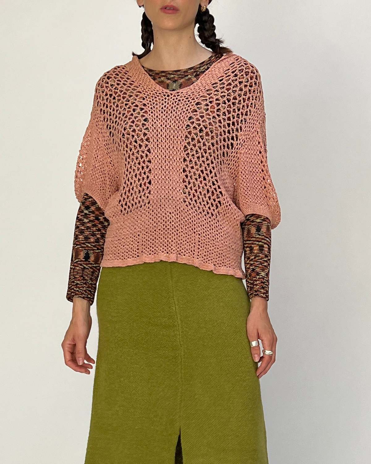Crochet Pullover - Pink | Garmentory