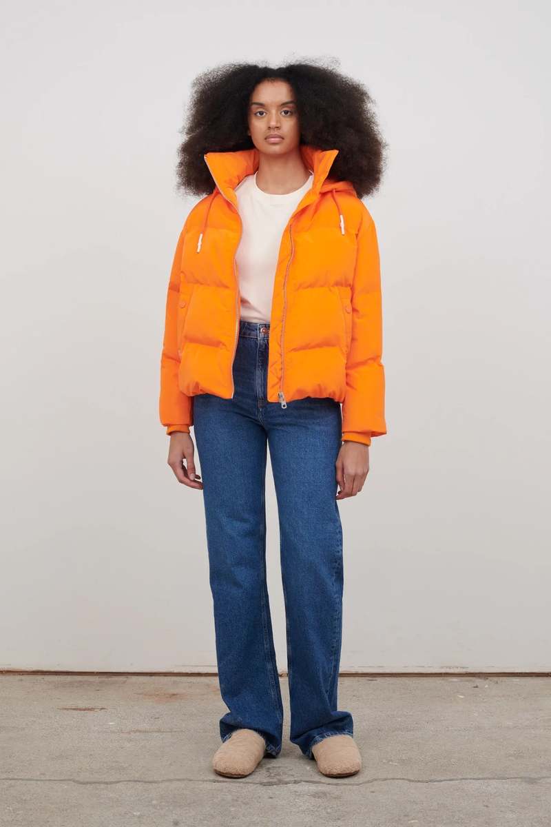 Jakke Poppy Puffer Jacket - Orange | Garmentory