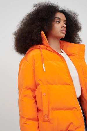 Jakke Poppy Puffer Jacket - Orange | Garmentory