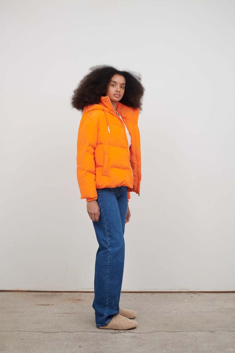 Jakke Poppy Puffer Jacket - Orange | Garmentory