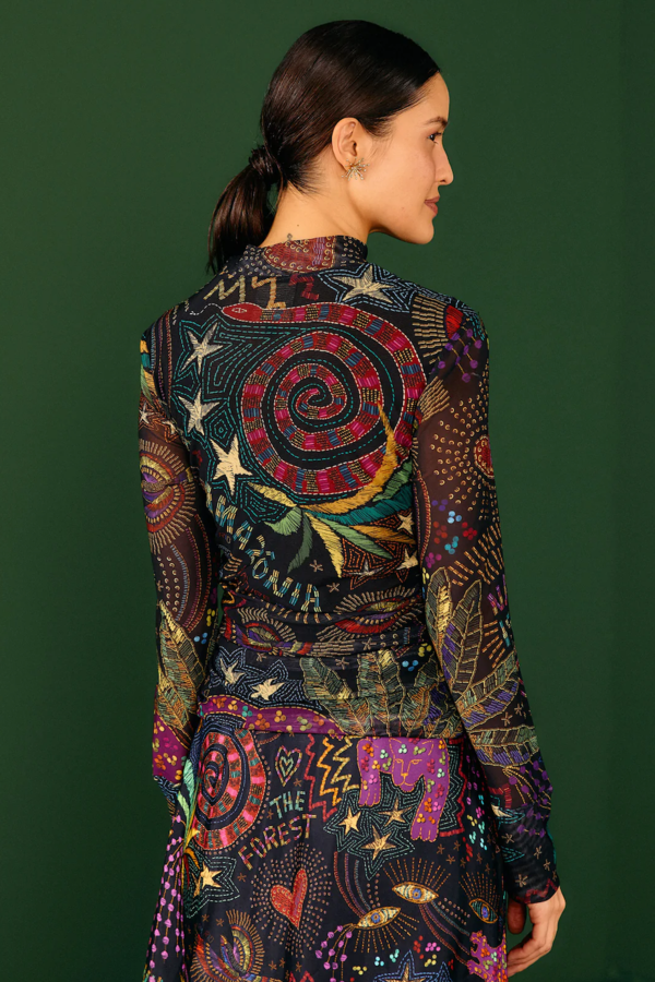 Farm Rio Tulle Blouse - Amazonia | Garmentory