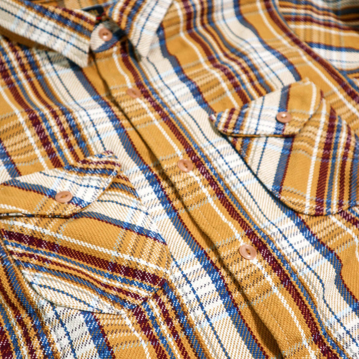 UES Heavy Flannel Shirt - B-Type Yellow | Garmentory