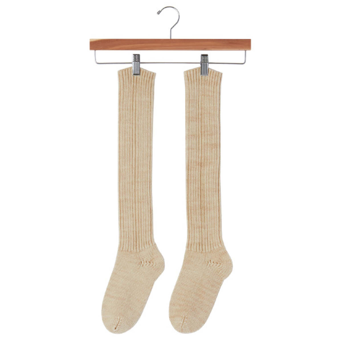 Misha & Puff Long Wool Socks - Alabaster Cream | Garmentory