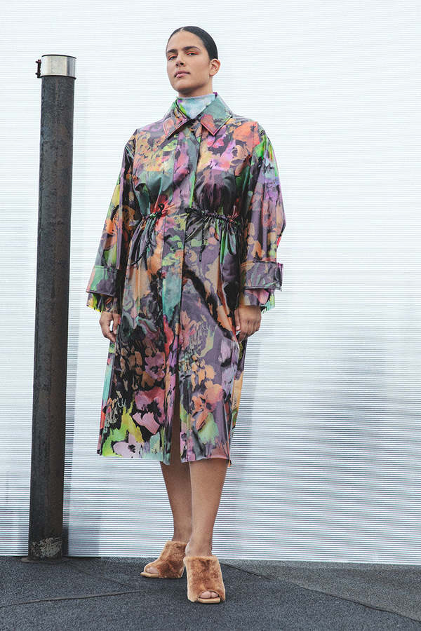 Stine Goya Desiree Slicker - Abstract Night Floral | Garmentory