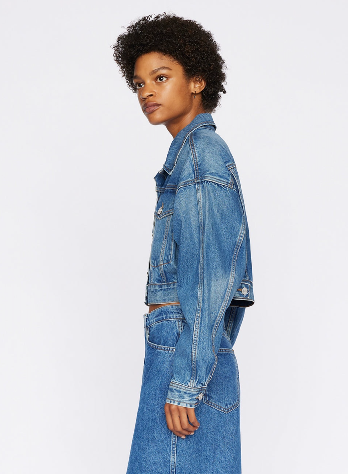 FRAME Denim Cropped Oversized Jacket - Enna | Garmentory