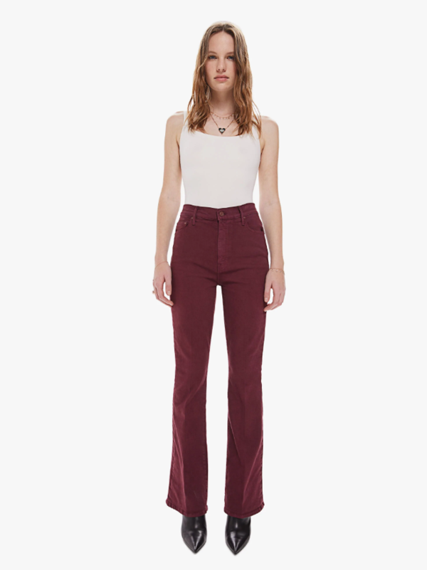 Mother Denim High Waisted Weekender Skimp - Burgundy | Garmentory