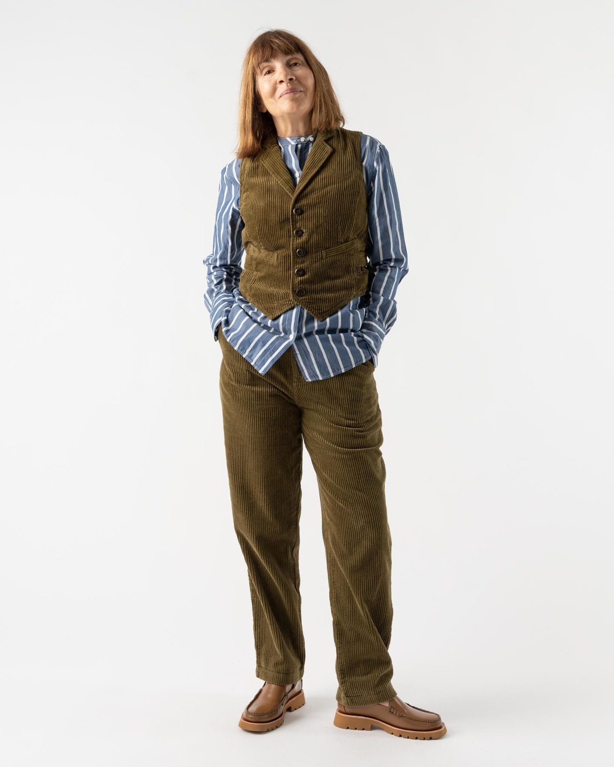 Alex Mill Jason Corduroy Vest - Dark Olive | Garmentory