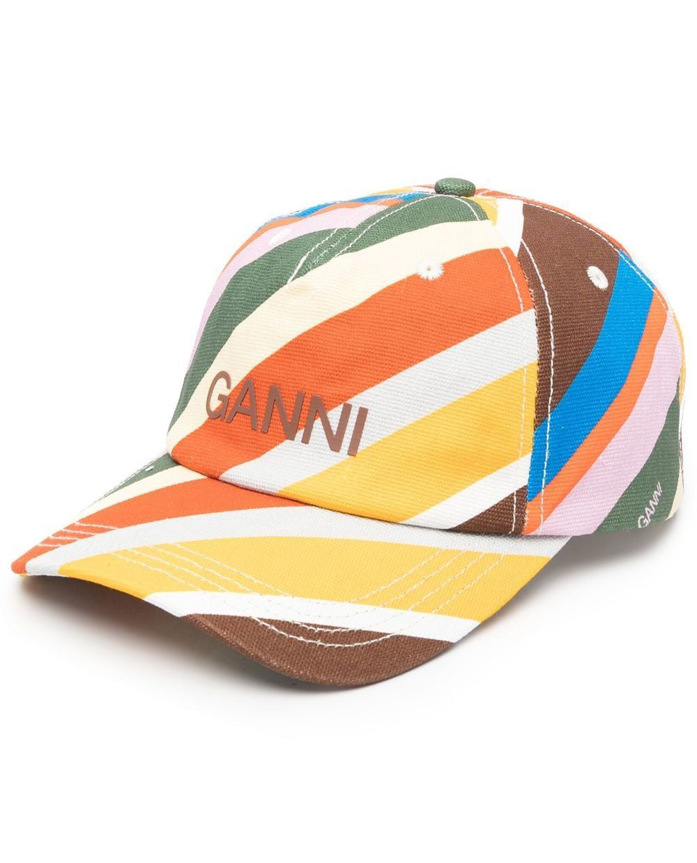 Ganni Canvas Cap - Stripe | Garmentory