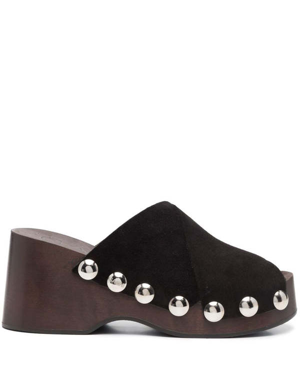 Ganni Wedge Clogs - Black | Garmentory