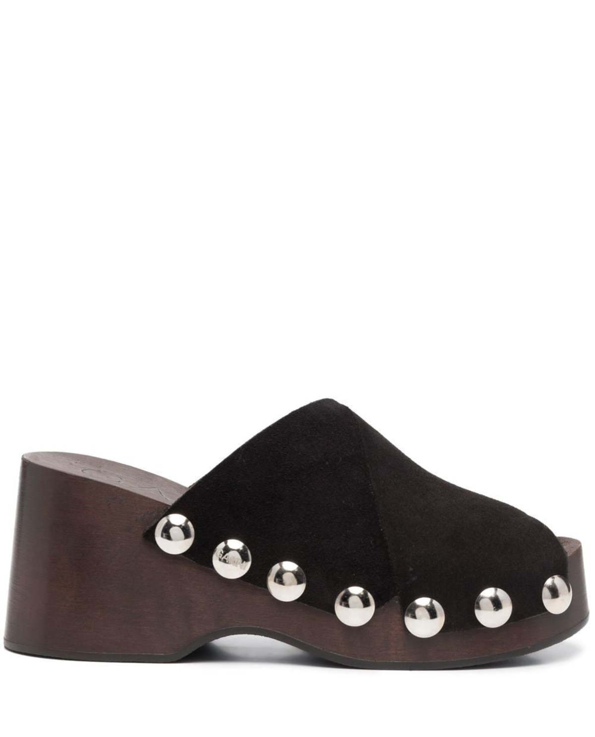 Ganni Wedge Clogs - Black | Garmentory