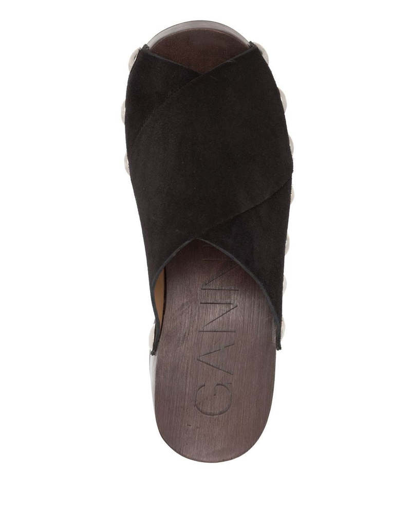 Ganni Wedge Clogs - Black | Garmentory