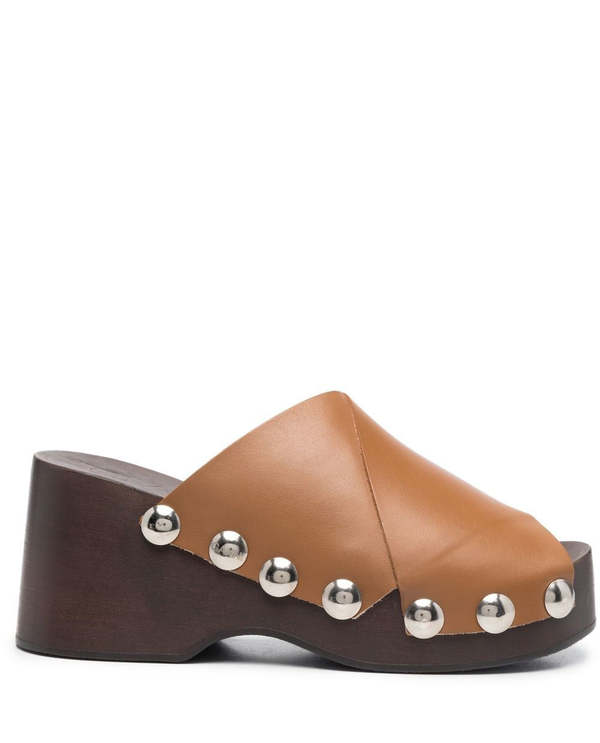 Ganni Wedge Clogs - Tigers Eye | Garmentory