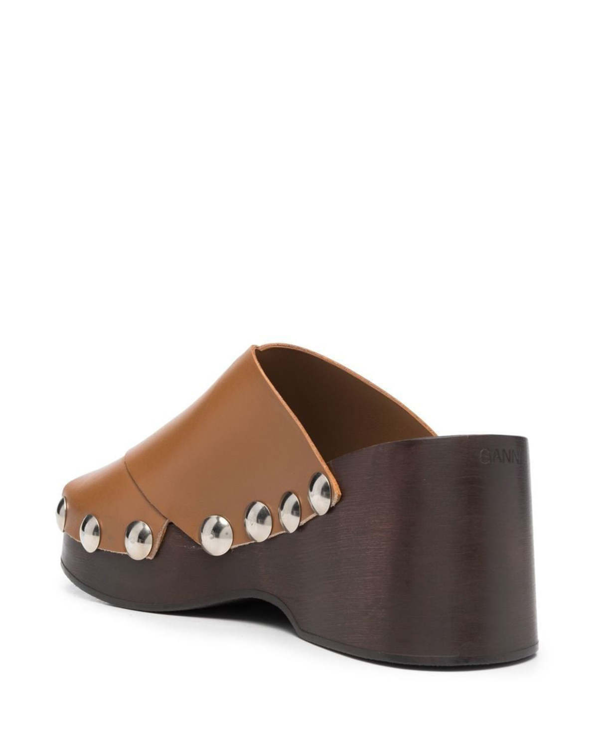 Ganni Wedge Clogs - Tigers Eye | Garmentory