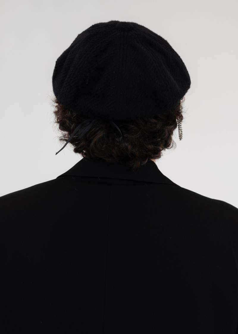 Feng Chen Wang Metal Embellishment Beret - Black | Garmentory