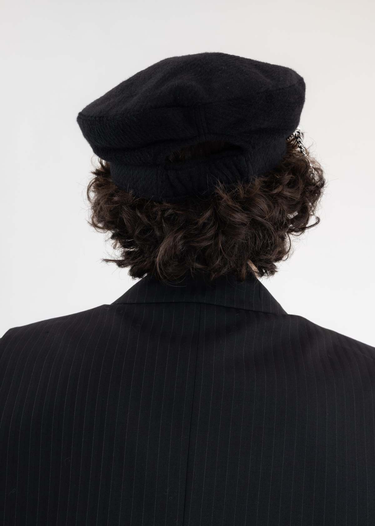 Feng Chen Wang Phoenix Metal Embellishment Beret - black | Garmentory