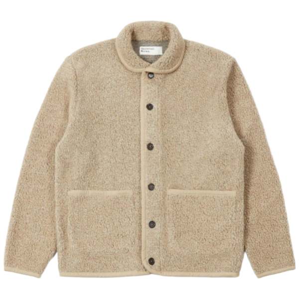 Universal Works Shakespeare Fleece Lancaster Jacket - Stone | Garmentory