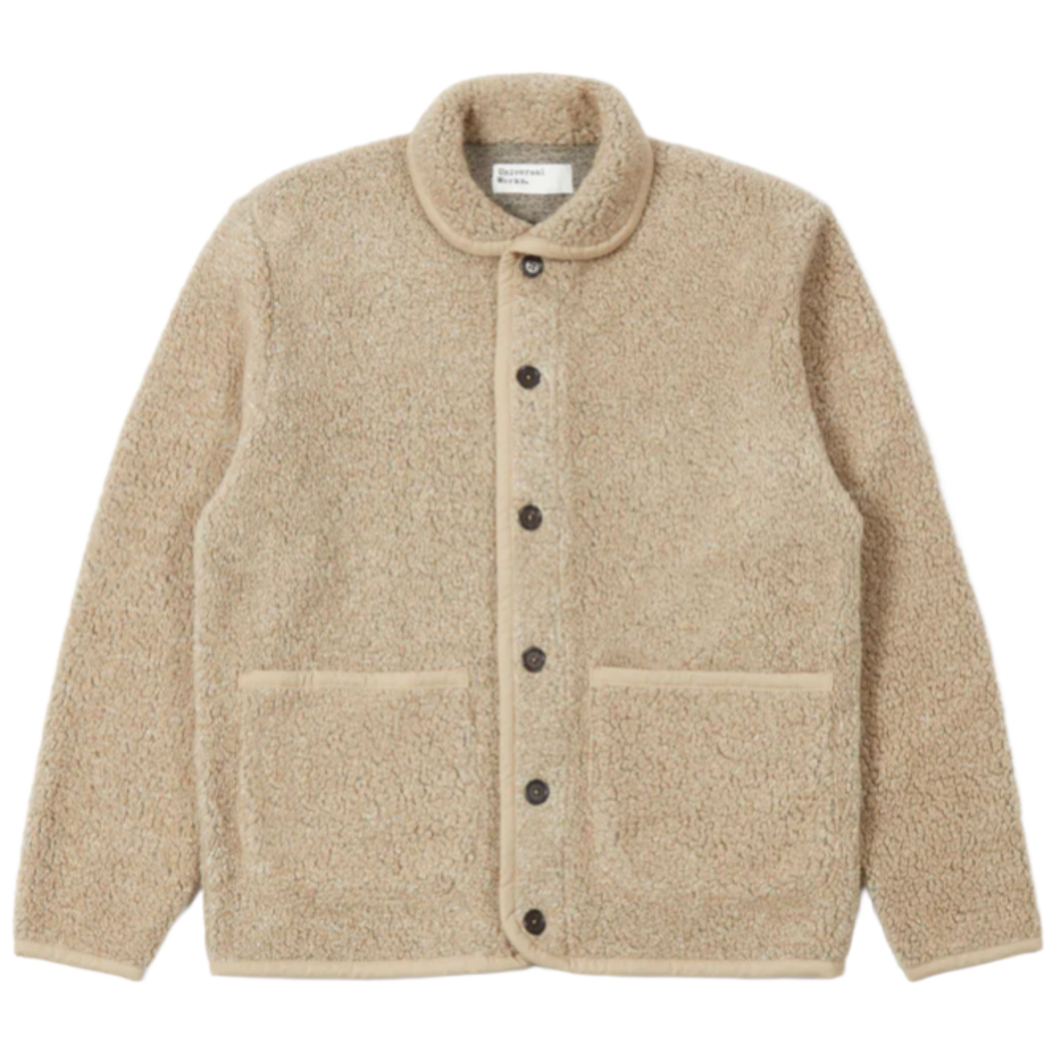 Universal Works Shakespeare Fleece Lancaster Jacket - Stone | Garmentory