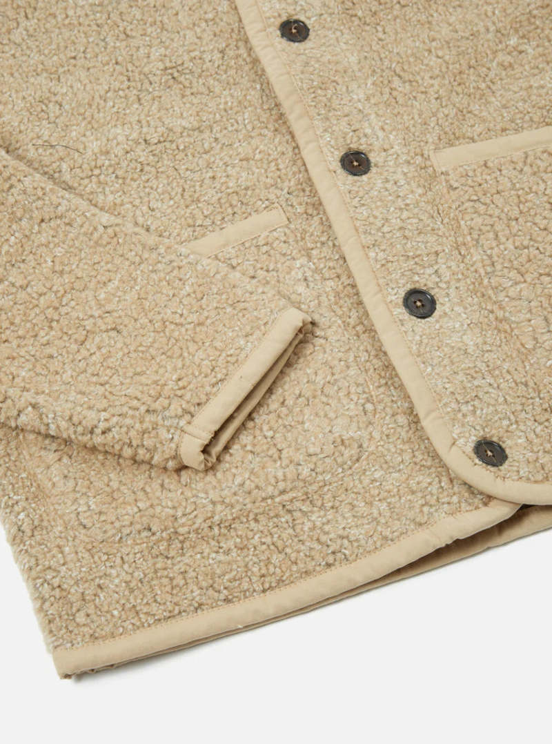 Universal Works Shakespeare Fleece Lancaster Jacket - Stone | Garmentory