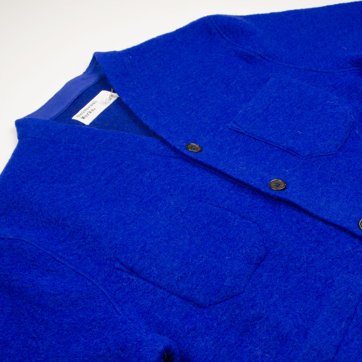 Universal Works Wool Fleece Cardigan - Blue | Garmentory