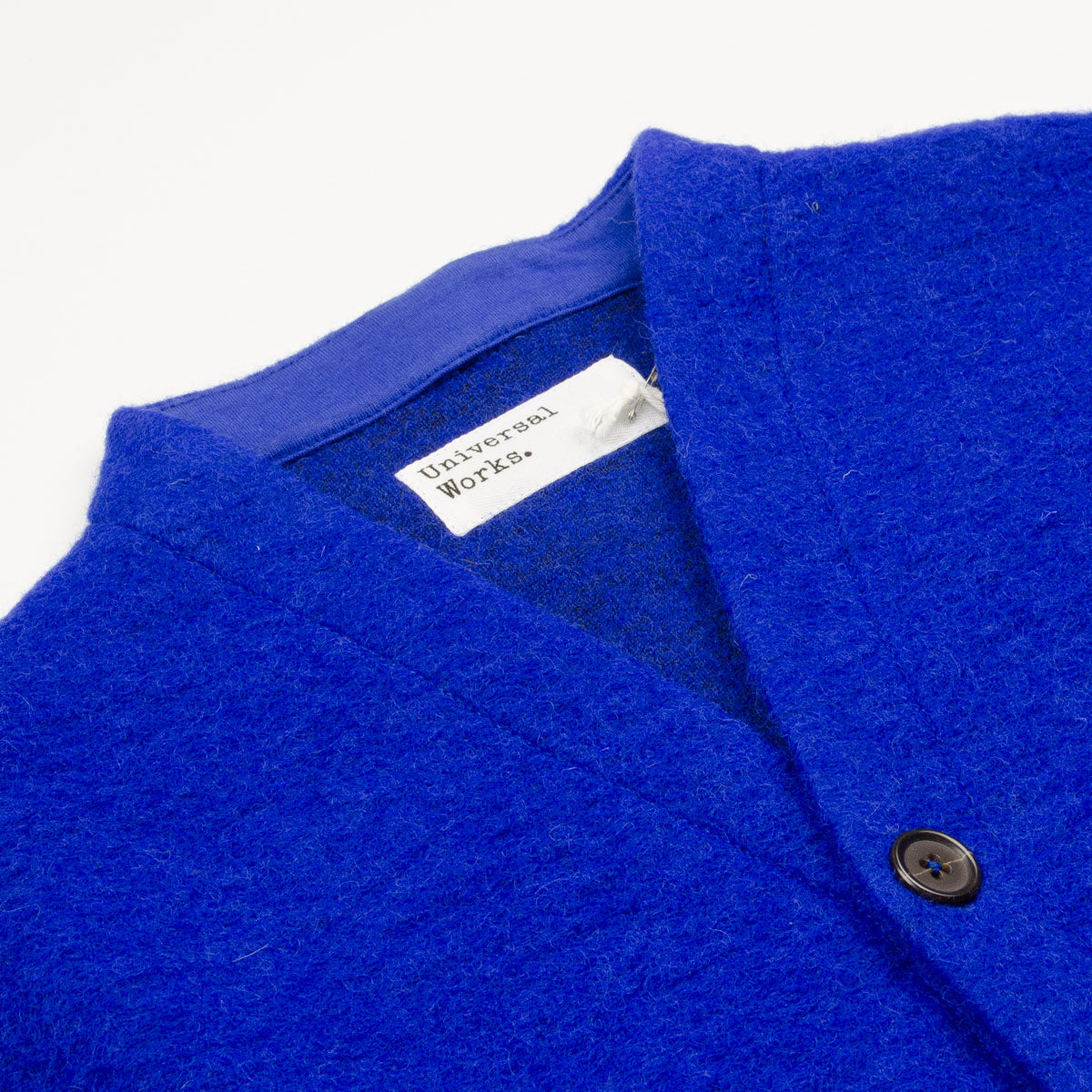 Universal Works Wool Fleece Cardigan - Blue | Garmentory
