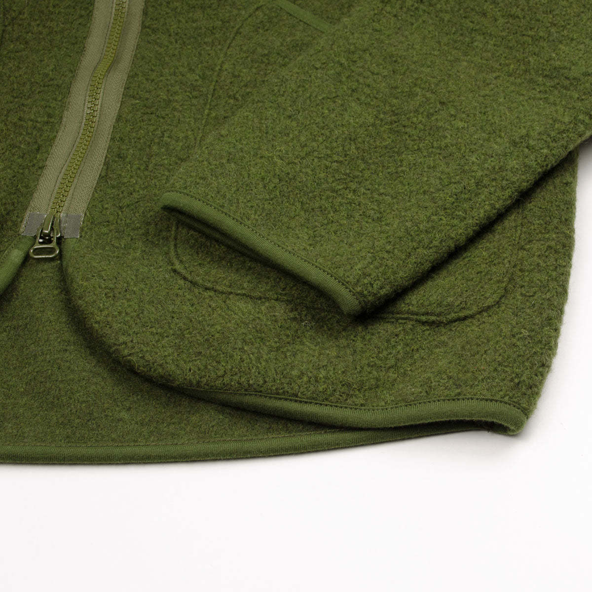 Universal Works Tibet Fleece Zip Liner Jacket - Olive | Garmentory