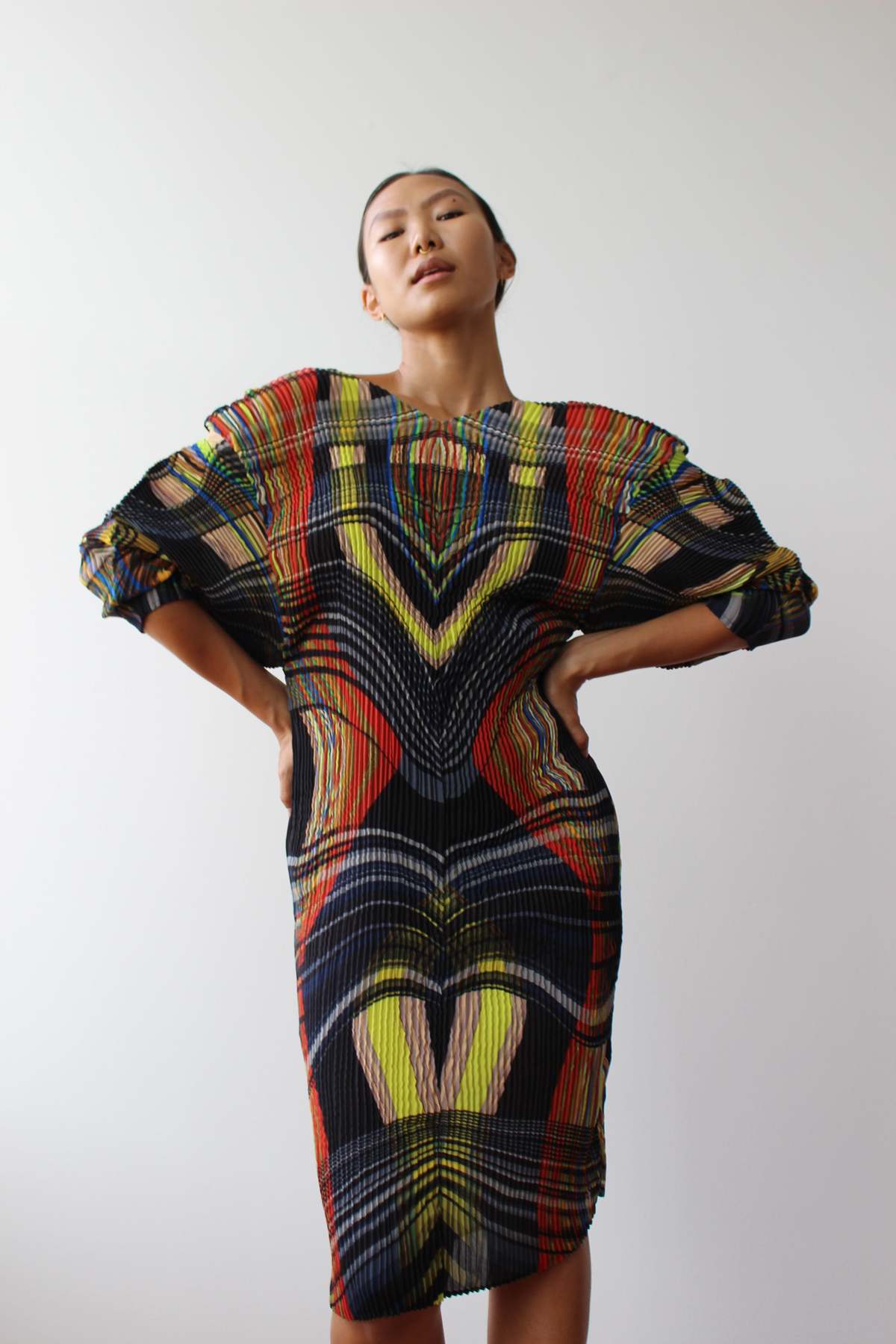 Julia Heuer Linus Pleated Dress - Argo | Garmentory