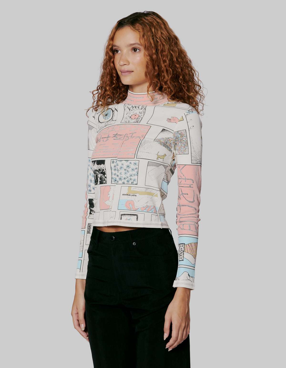 ECKHAUS LATTA Lapped Baby Turtleneck - Comic | Garmentory