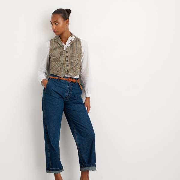 Alex Mill Jason Wool Vest - Brown Tweed Multi | Garmentory