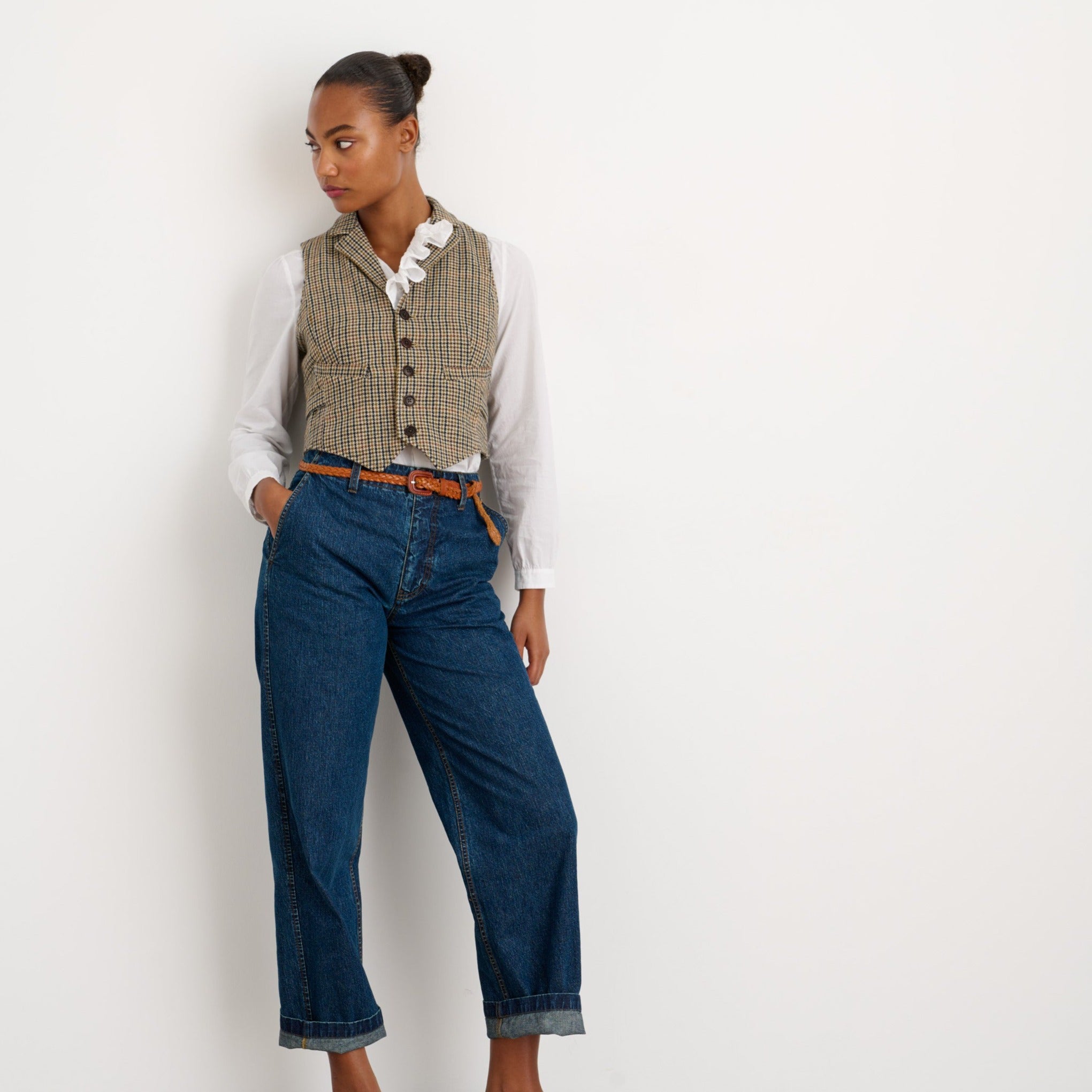 Alex Mill Jason Wool Vest - Brown Tweed Multi | Garmentory