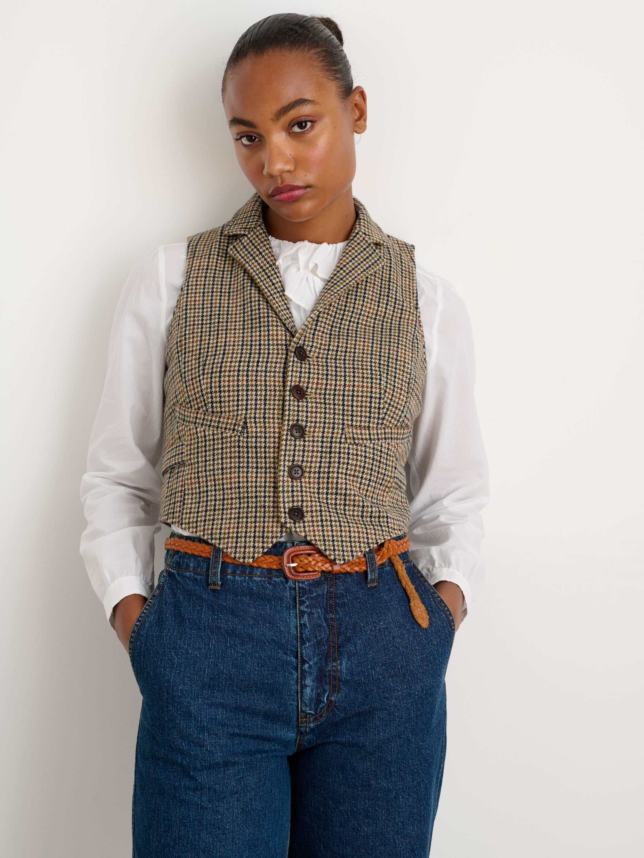 Alex Mill Jason Wool Vest - Brown Tweed Multi | Garmentory