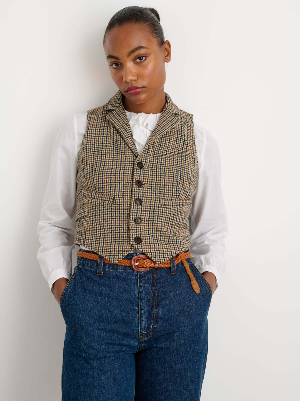 Alex Mill Jason Wool Vest - Brown Tweed Multi | Garmentory