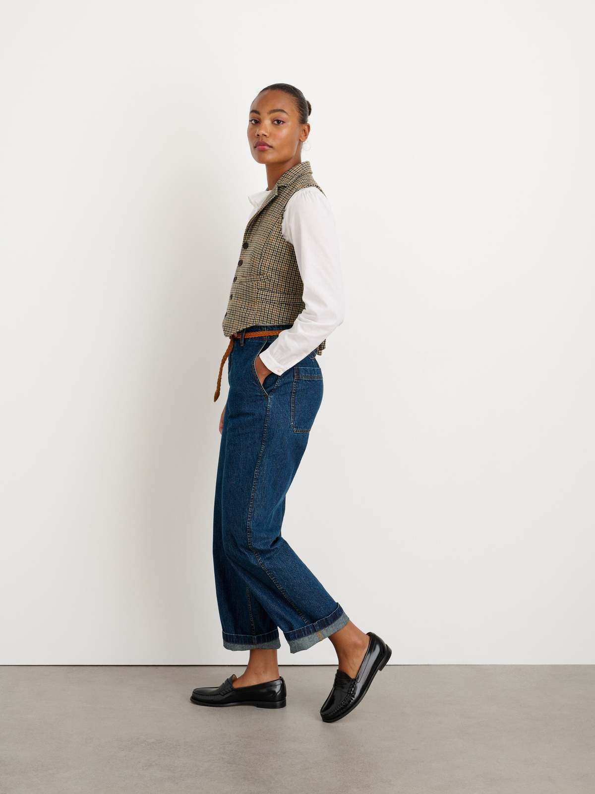 Alex Mill Jason Wool Vest - Brown Tweed Multi | Garmentory