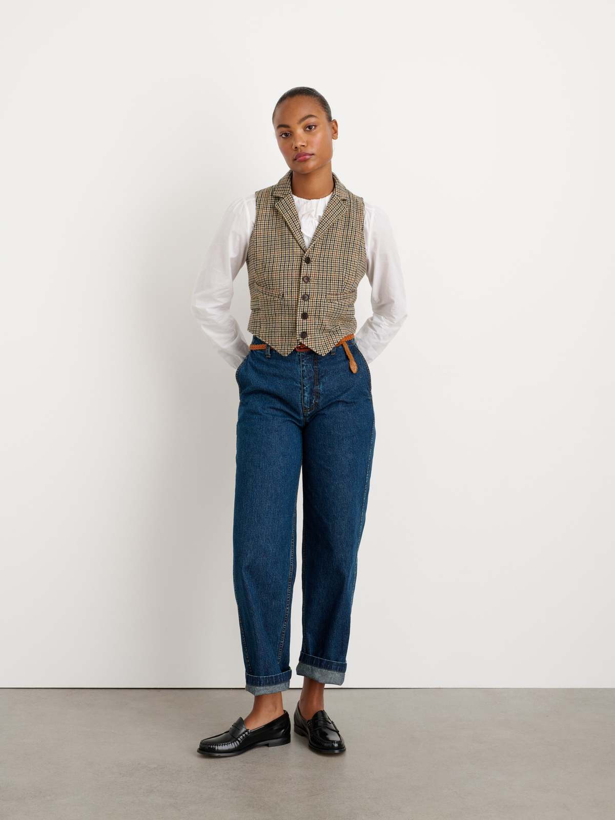 Alex Mill Jason Wool Vest - Brown Tweed Multi | Garmentory
