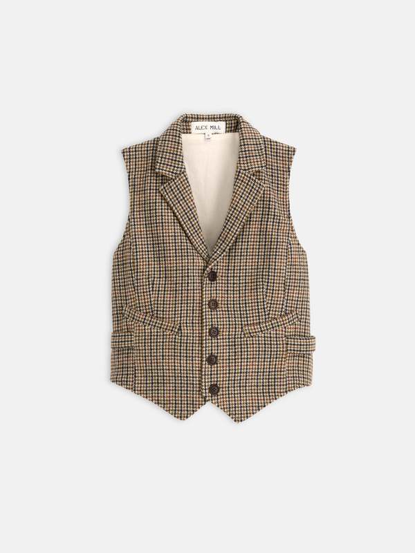 Alex Mill Jason Wool Vest - Brown Tweed Multi | Garmentory