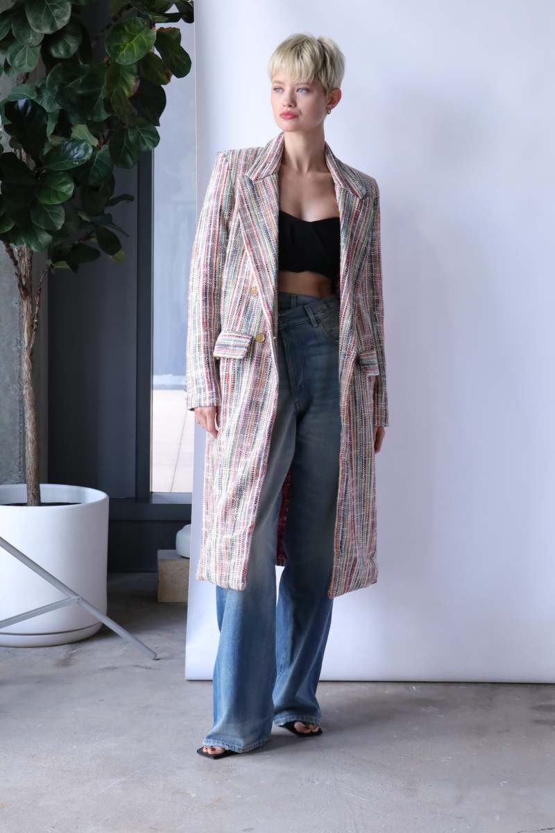 Alix of Bohemia Wade Bouclé Coat - Rainbow Multi | Garmentory
